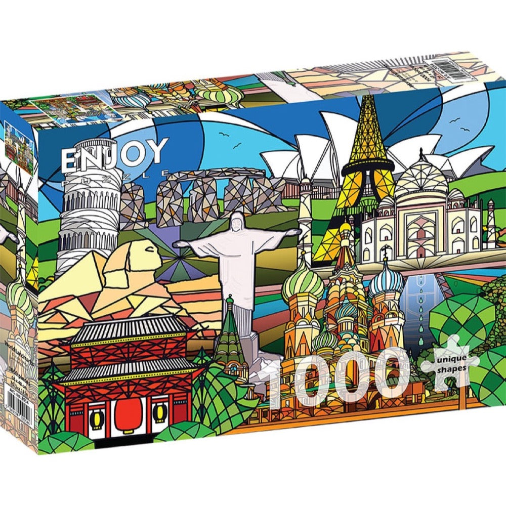 Enjoy World Landmarks 1000pc Jigsaw Puzzle – Weekend Hub