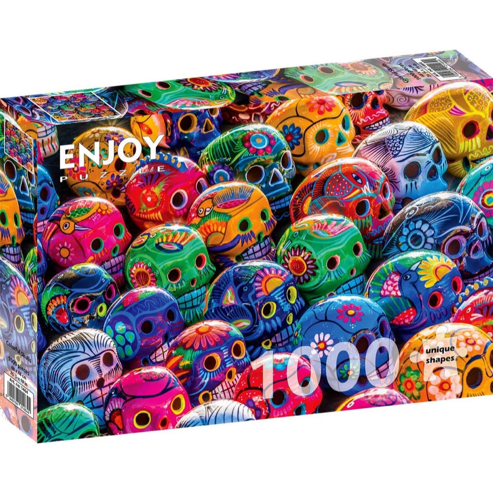 Enjoy 1464 Colourful Skulls 1000pc Jigsaw Puzzle – Weekend Hub