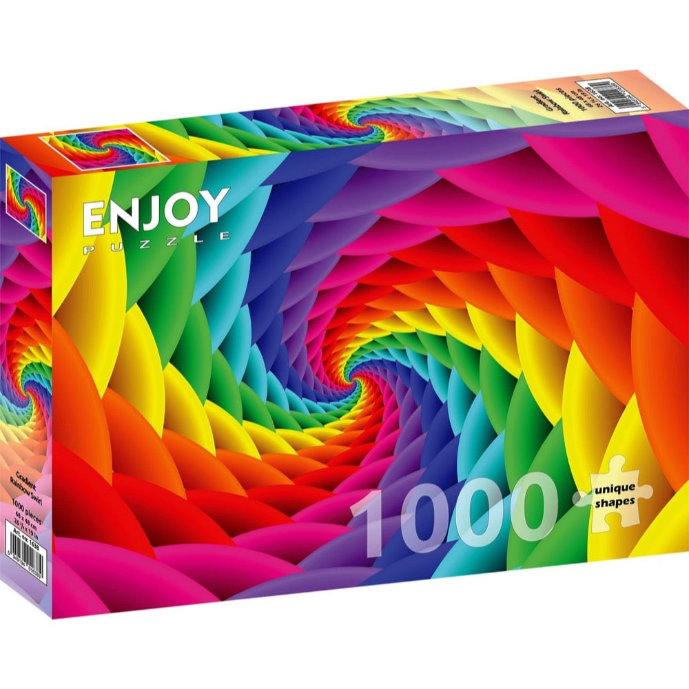 Enjoy 1638 Gradient Rainbow Swirl 1000pc Jigsaw Puzzle – Weekend Hub