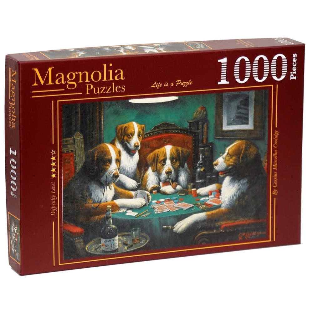 Magnolia 2325 Dogs Playing Poker 1000pc Jigsaw Puzzle – Weekend Hub