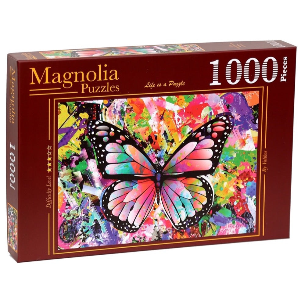 Magnolia Puzzle 2336 Colorful Butterfly 1000pc Jigsaw Puzzle – Weekend Hub